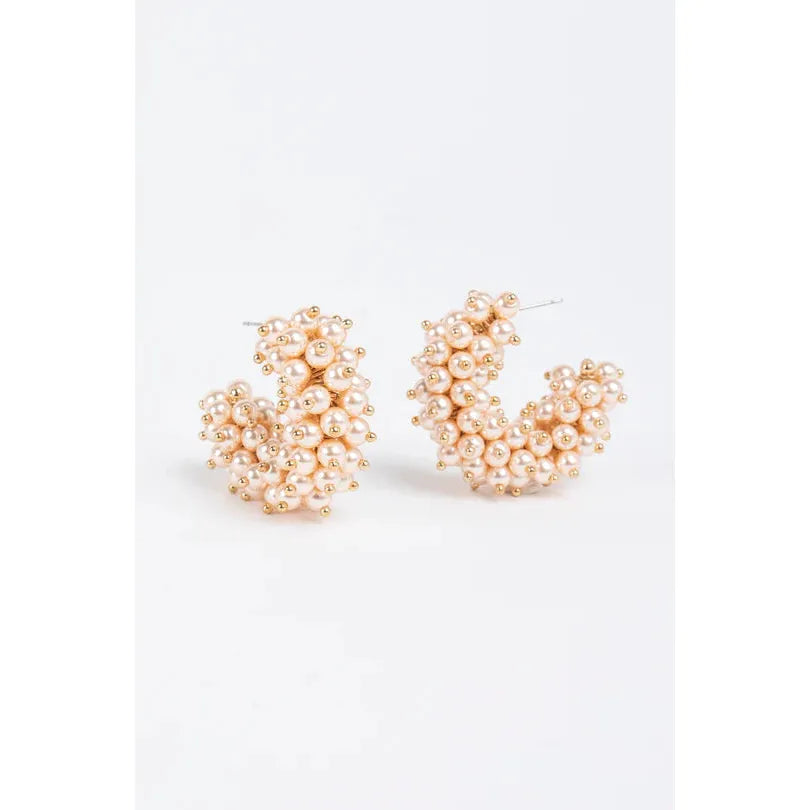 Violet and Brooks Talulah Pearl Cluster Hoops