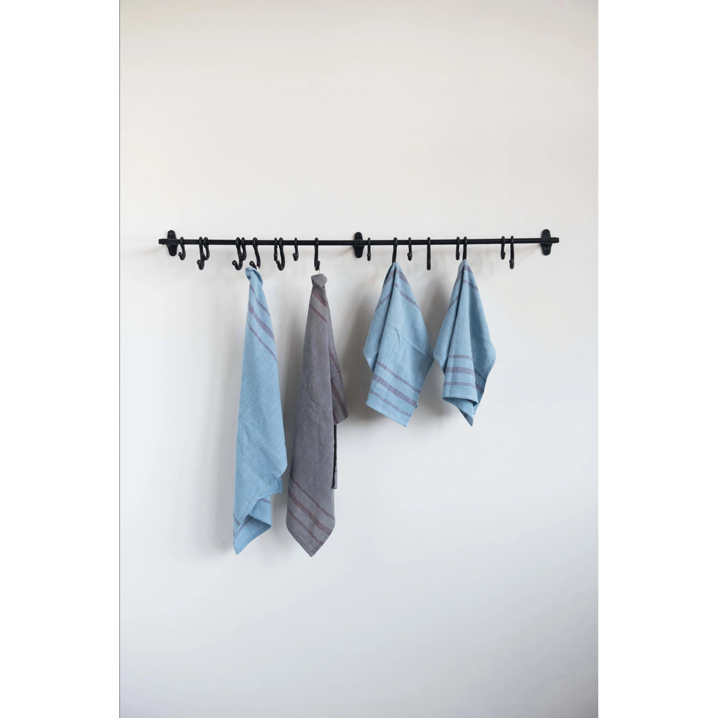 Forged Metal Wall Rod with Hooks – EmieJames